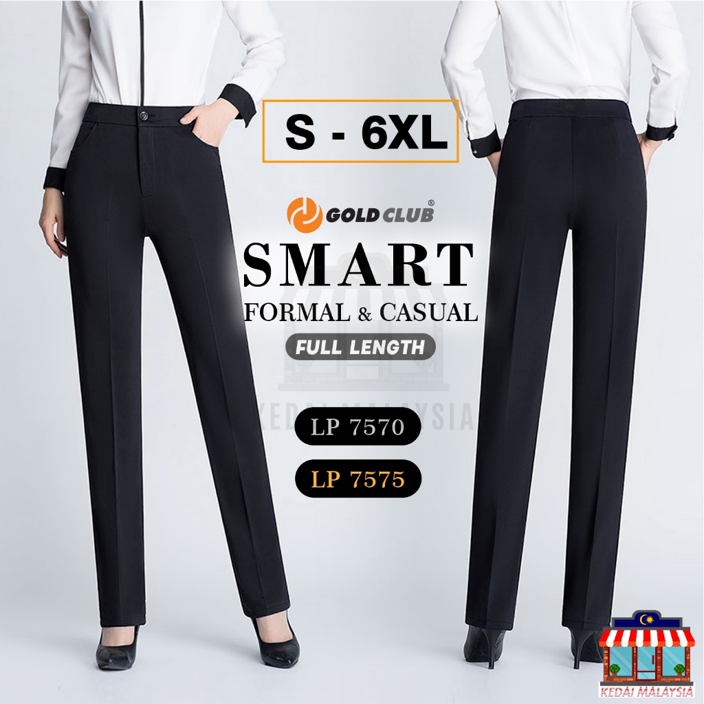 𝐆𝐎𝐋𝐃 𝐂𝐋𝐔𝐁 Seluar Slek Wanita Bergetah Jumbo/ Slack Pants Women/ Formal ...