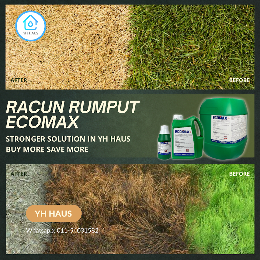 4L ECOMAX Glyphosate 41% Weed Killer (Racun Rumput Lalang/Ubat rumput ...