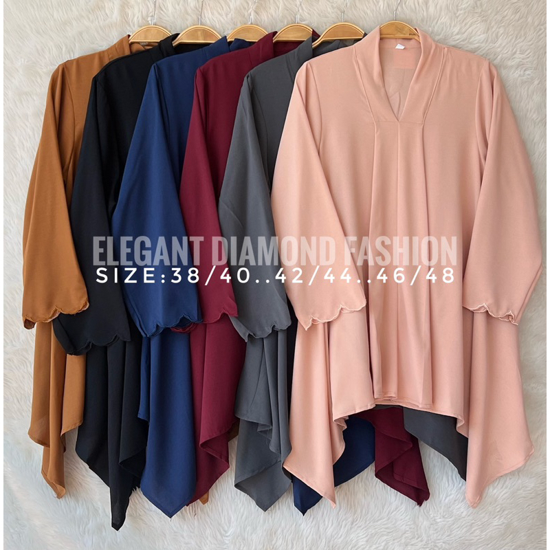 BLOUSE KEBAYA MODERN PLAIN PLUSSIZE | Shopee Malaysia
