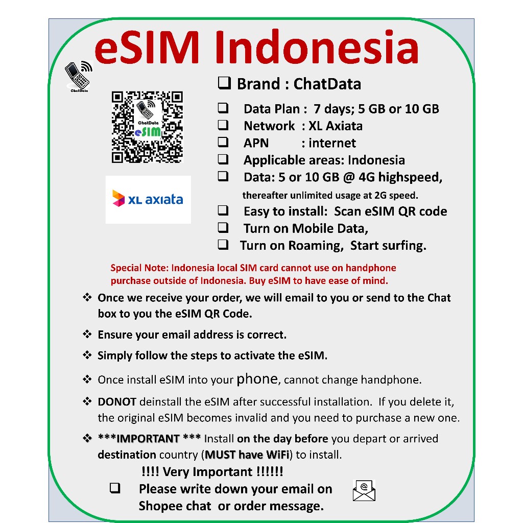 eSIM Indonesia SIM, (Bali, Jakarta, Medan, Surabaya, Bandung, Banda ...