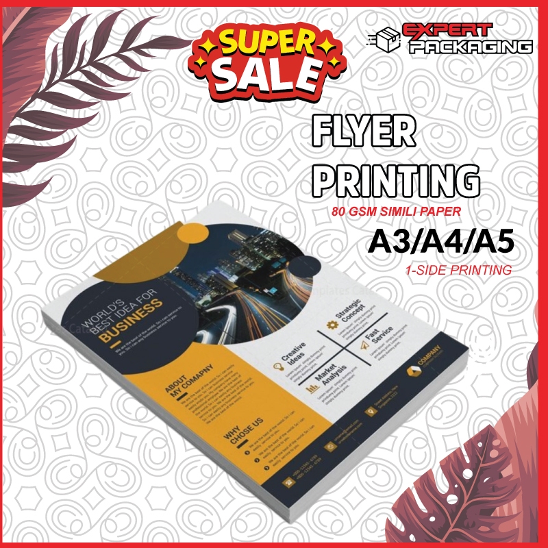 A3 Flyer Colour Digital Printing Art Paper 128gm / A3 Fliers Murah ...