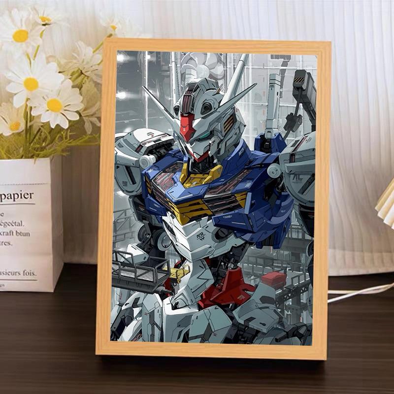 Light Painting Gundam Anime Photo Frame Painting Lamp Birthday Gifts ...