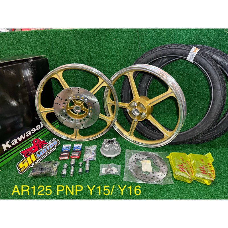 AR125 PASANG Y15/Y16 FULLCHOP KAWASAKI 1.4/1.85-18 SPORT RIM | Shopee ...