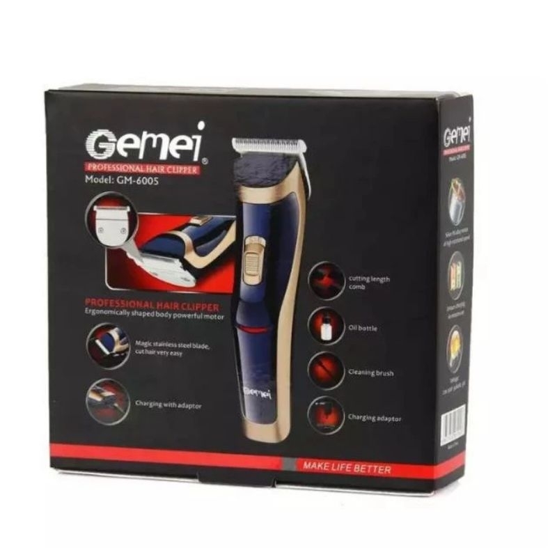 Geemy GM-6005 Rechargeable Trimmer Hair cutter Machine/Hair style ...