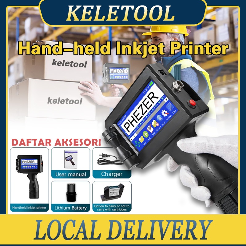 Inkjet Printer Date Time Coder 手持喷码机 QR Code Printer Barcode Code Printer Hand-held Inkjet ...