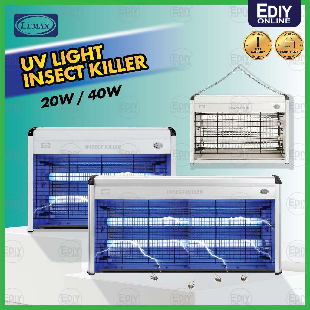LEMAX PROFESSIONAL UV HIGH POWER 20W/40W Insect Killer Mosquito Wired ...
