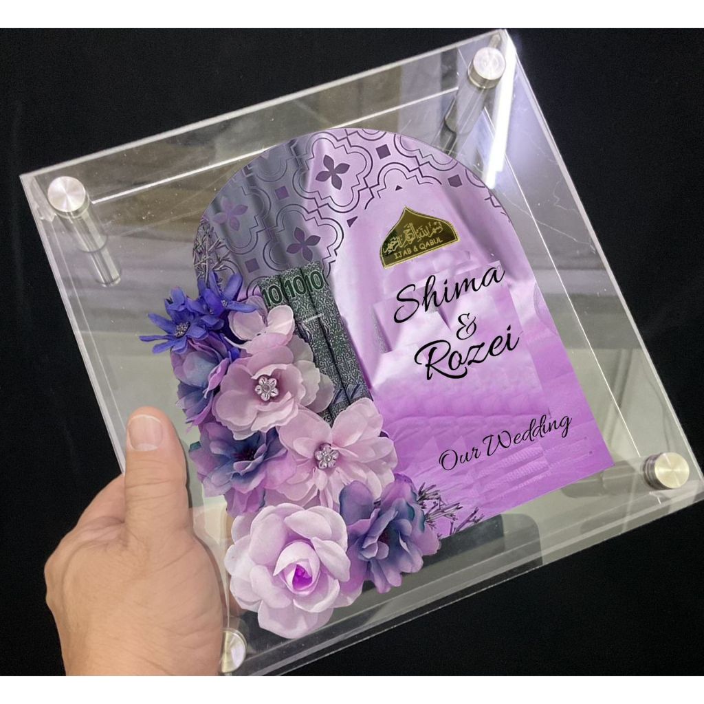 Frame Acrylic Duit Hantaran Kahwin / Frame duit mas kahwin/acrylic ...