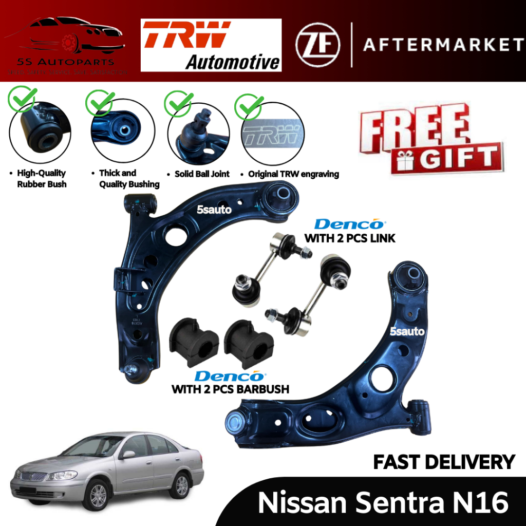 TRW Nissan Sentra N16 Heavy Duty Lower Arm With Denco Stabilizer Link ...