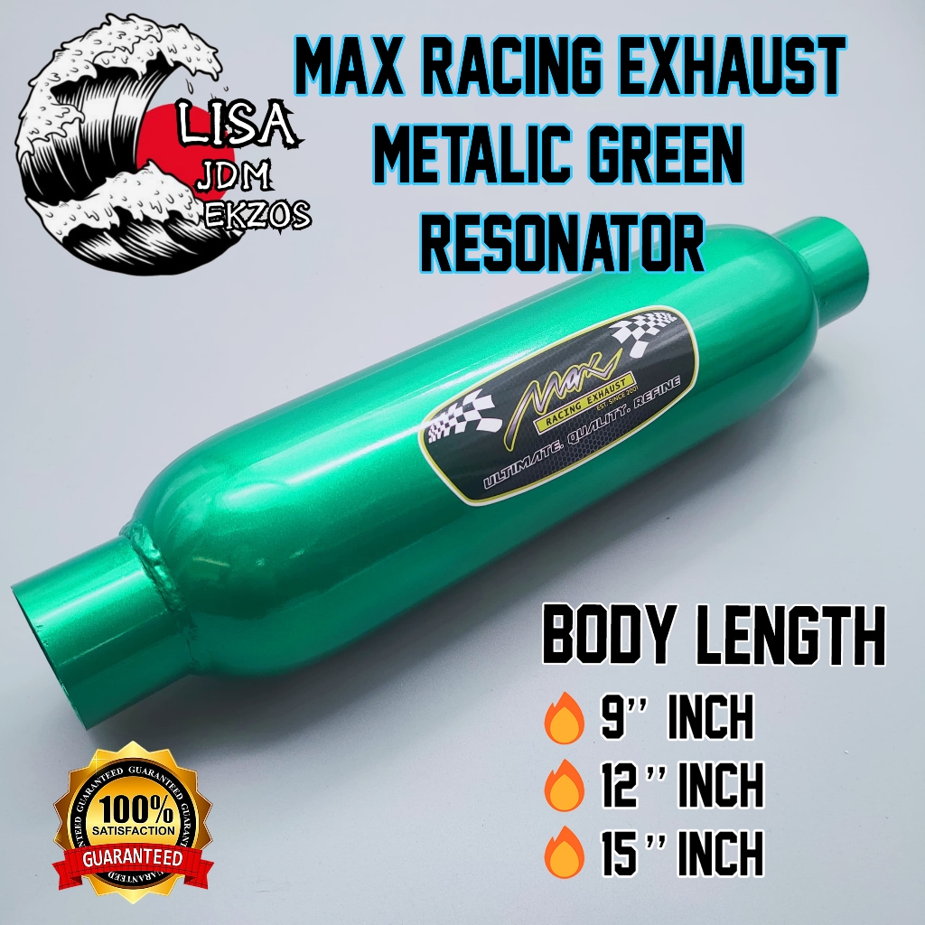 Max Racing Green Metalic Glasspack Resonator 💥READY STOCK💥100% ORIGINAL ...