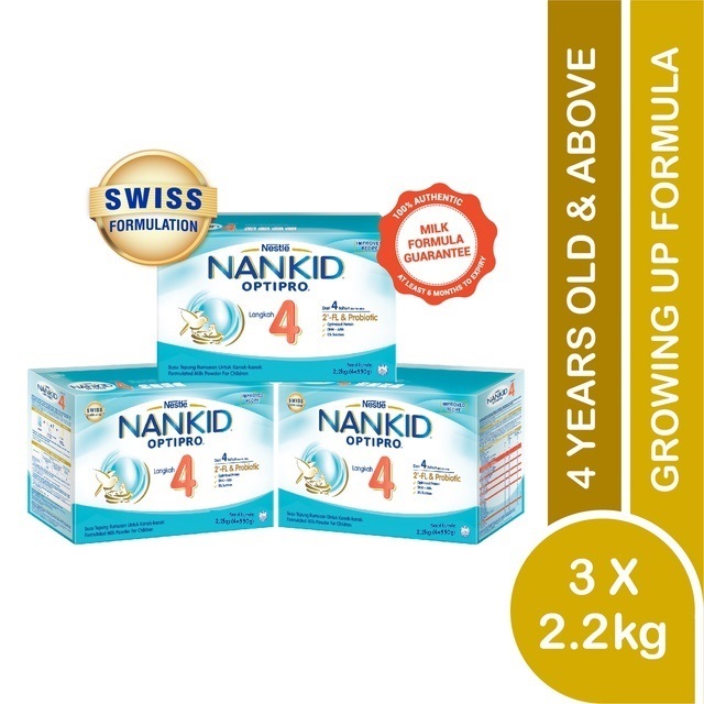 NESTLE NANKID OPTIPRO Stage 4 (2' -FL New Formula) (2.2kg x 3 boxes ...