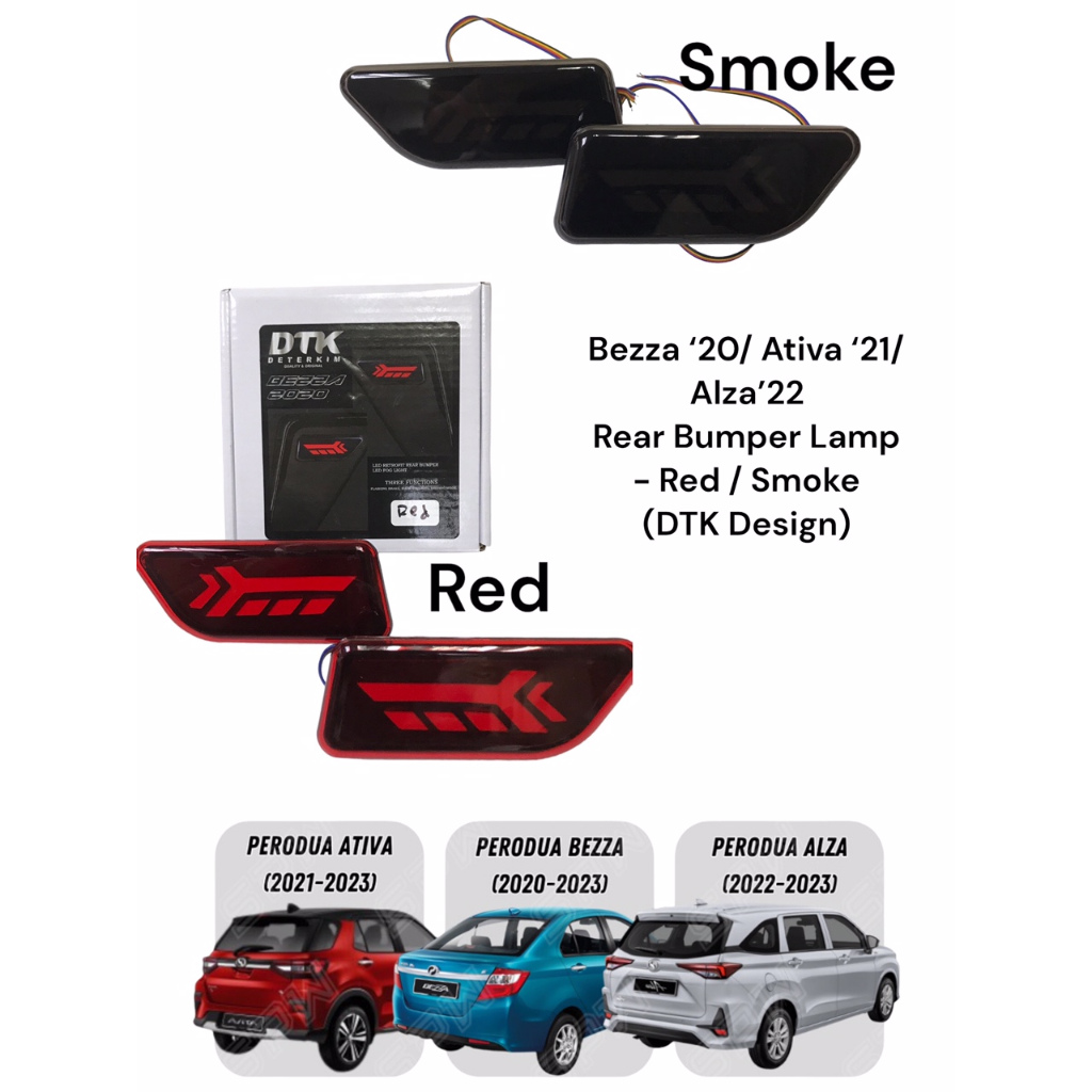 Perodua Ativa 2021 / Bezza 2020-2022 / Alza 2022 Rear Bumper Lamp With ...
