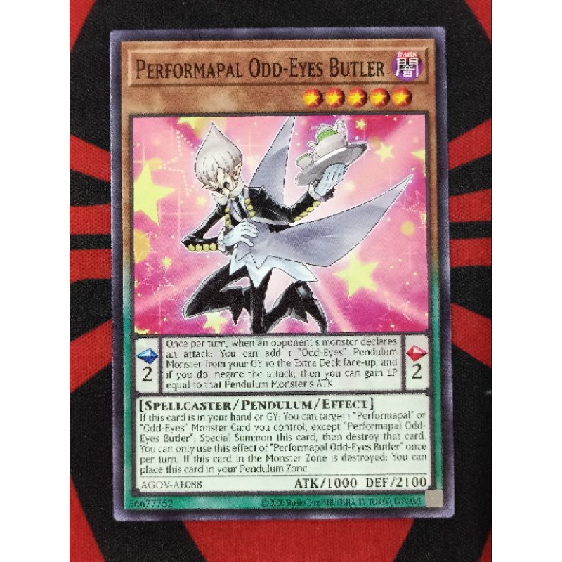 YUGIOH KONAMI AGOV-AE088 Performapal Odd-Eyes Butler (Common) | Shopee ...