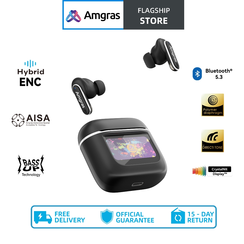 Amgras Eternity Ⅳ Ultra TWS Bluetooth Earbud ANC noise reduction EQ ...