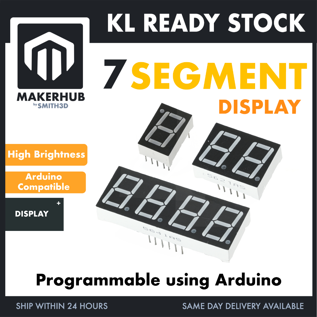 7 Segment Digit Display 1/2/4 LED Number Display RED Ultrabright Common Cathode Electronic ...