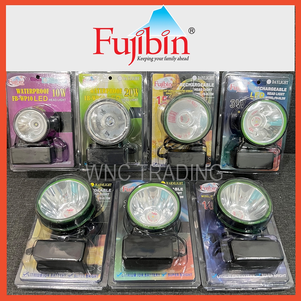 Fujibin Led head light 3W/10W/15W/20W/ Lampu Kepala / Headlamp Terang ...