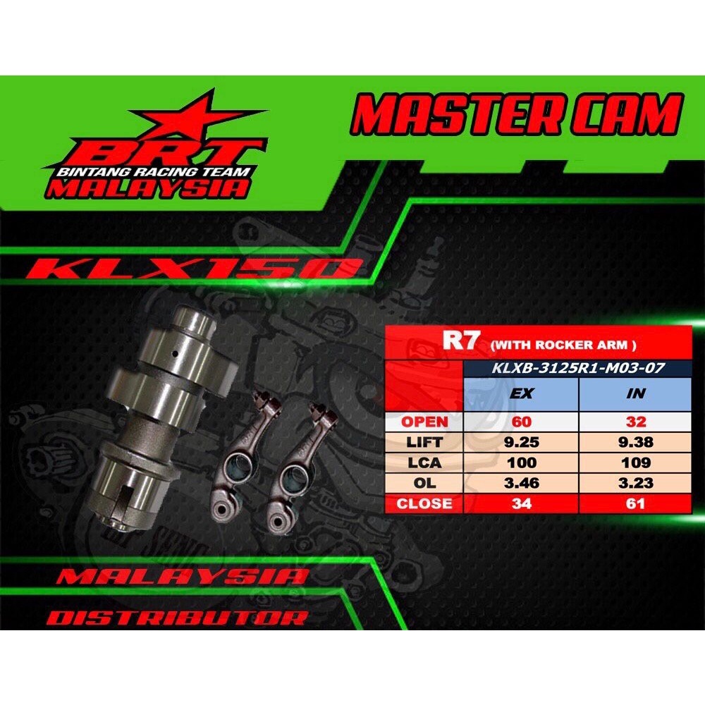 KAWASAKI KLX150 KLX150BF BRT racing super master cam camshaft highcam high cam T37 / T38 / R4 ...