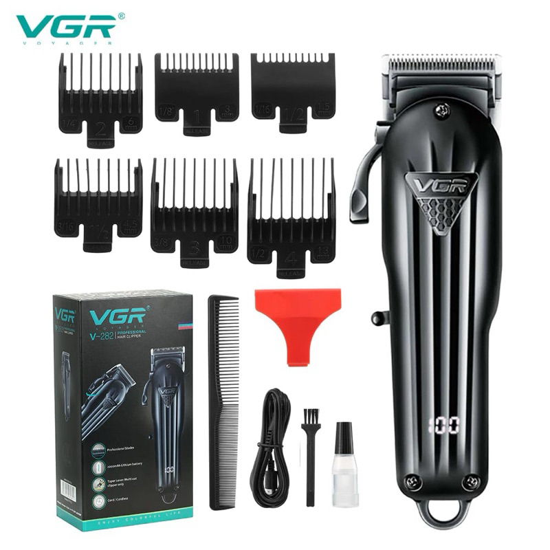 Original VGR V-282 Zero Adjustable Professional Rechargeable Hair trimmer Metal hair | Shopee ...