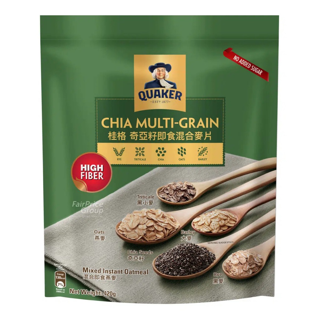 QUAKER Oats Chia MultiGrain, Healthier Choice with 5 Grains Nutritious ...