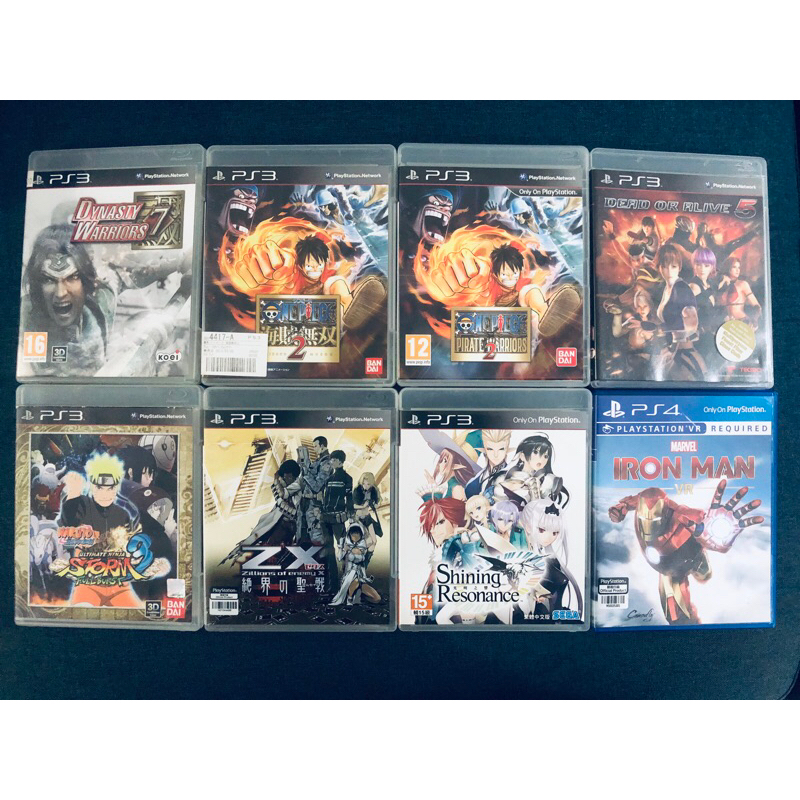 PS3 USED GAMES(DYNASTY WARRIORS,ONE PIECE,DEAD OR ALIVE,NARUTO,Z/X 絶界の ...