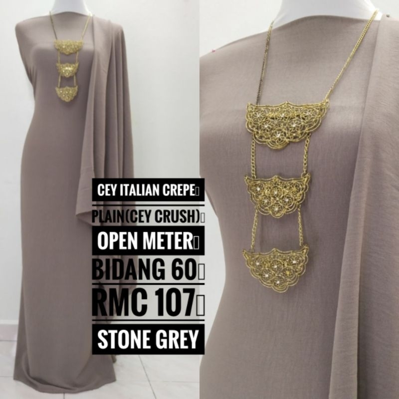 KAIN PASANG CEY ITALIAN CREPE(CEY CRUSH)Bidang 60/open meter-Harga ...