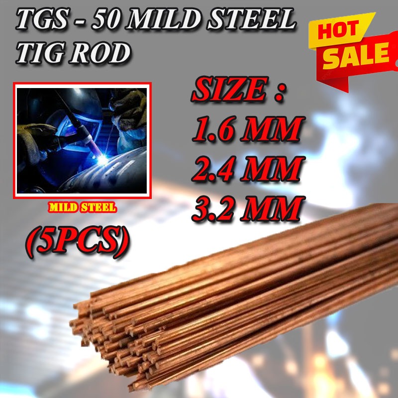 Kobelco TG-S50 1.6 & 2.4MM & 3.2MM KOBELCO Filler Rod / TGS50 Tig Rod 1000MM / Welding Rod (5PCS ...