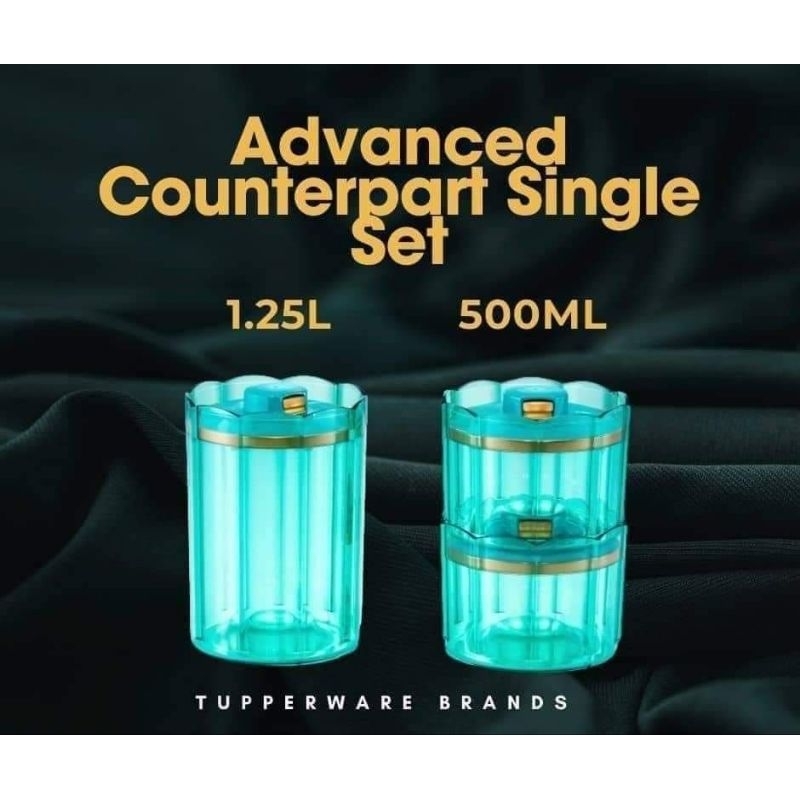 Tupperware Advanced Counterpart 1.25L / 500ml Airtight Canister 1.2L ...