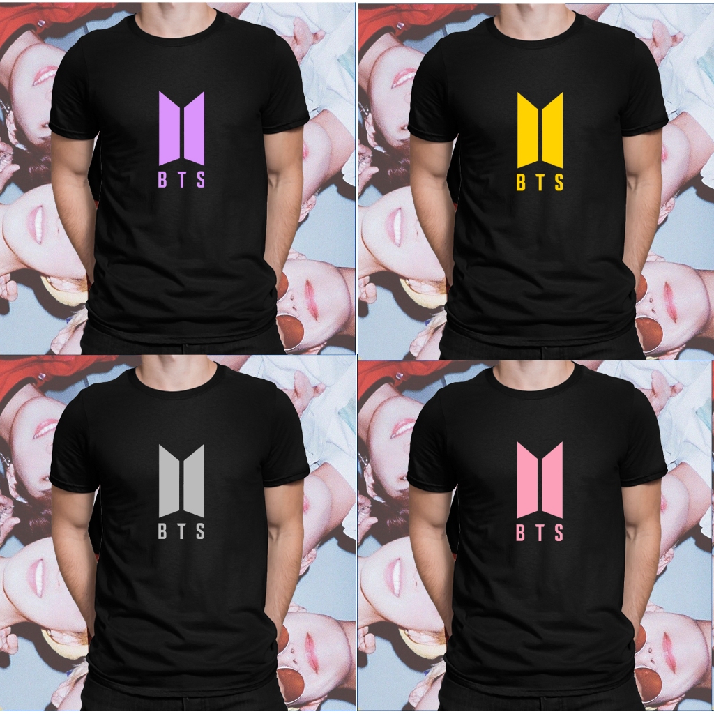 (KPOP) BTS customize T-shirt (multi color logo) | Shopee Malaysia