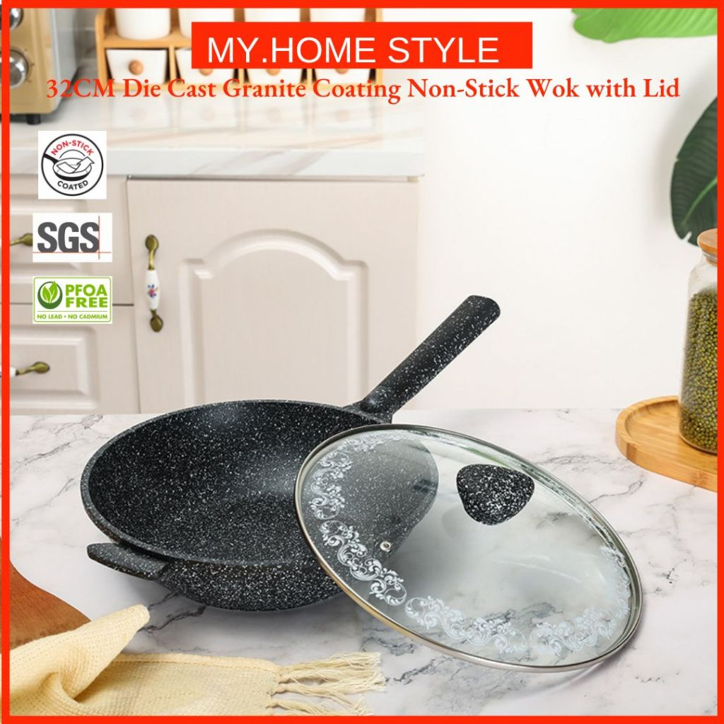 [MY HOME STYLE] Uakeen Germany 32cm Die-Cast Granite Non-Stick Coating ...