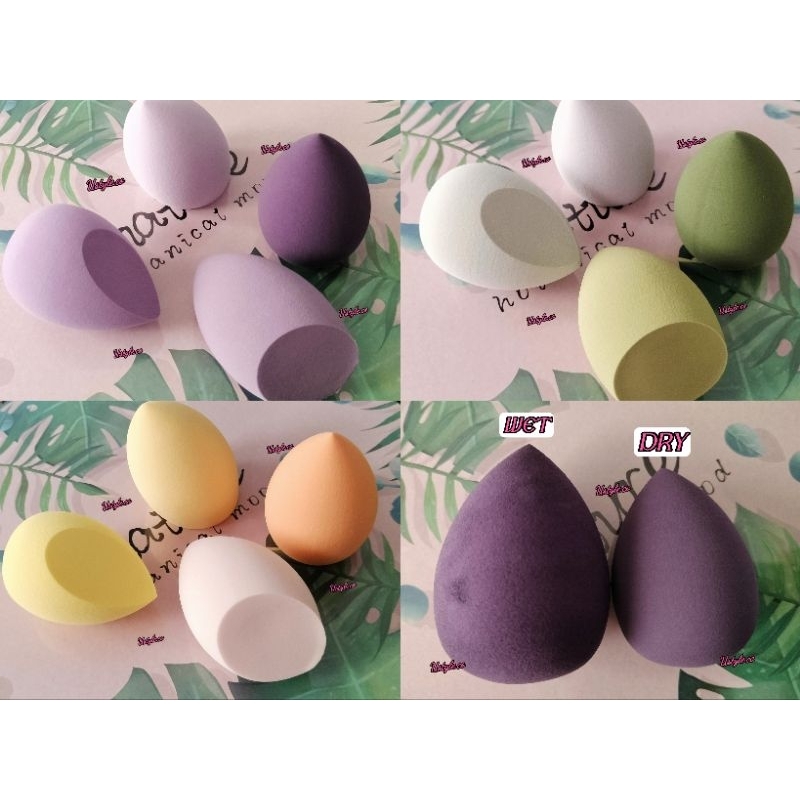 4pcs Set Makeup Sponge Blender Foundation Wet/Dry Face Cosmetic Smooth ...