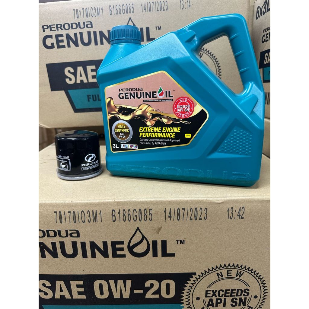 PERODUA ENGINE OIL FULLY SYNTHETIC SAE 0W20 3L | Shopee Malaysia