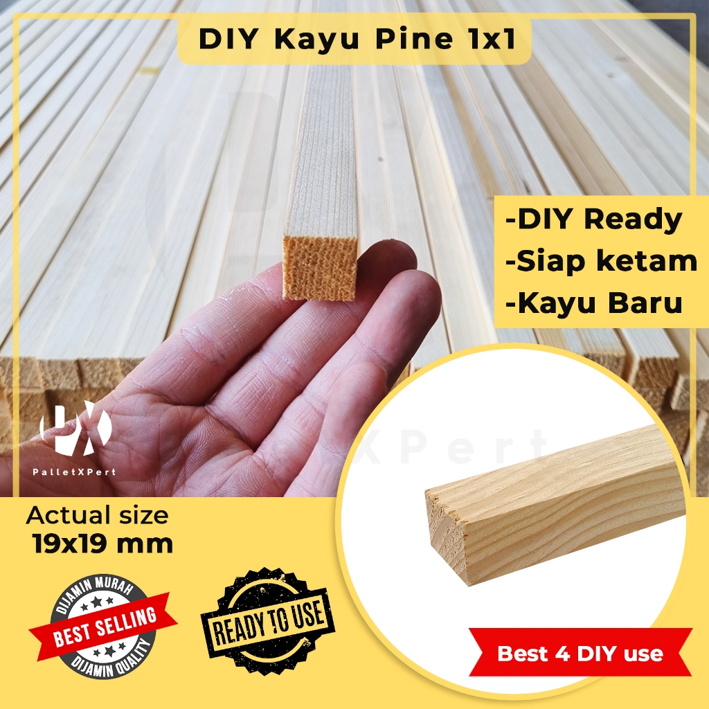 19x19mm Pine Wood Plank (New) | Kayu Pallet | Kayu Pine | Kayu DIY ...
