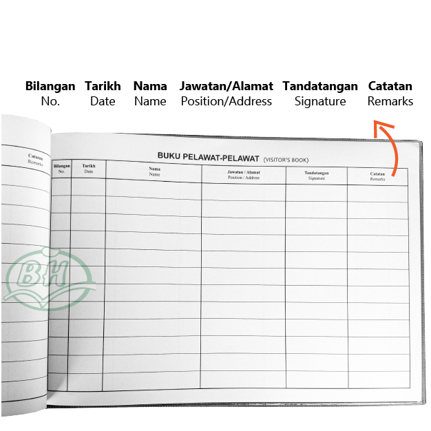 Buku Pelawat/Guest Book VIP 100gsm 100's (Visitor Book) for Guests ...