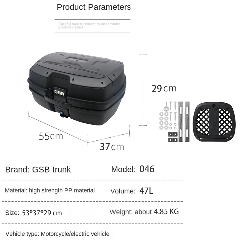 Box GSB Lc135 Box Motorcycle Lc135 100%} GSB TOP BOX 47 LITER/GIVI ...