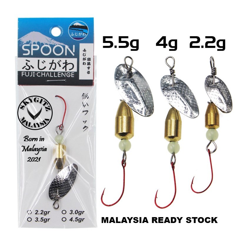 SKYGITZ MALAYSIA Fuji Spoon Inline Spinner custom Handmade Lure for ...