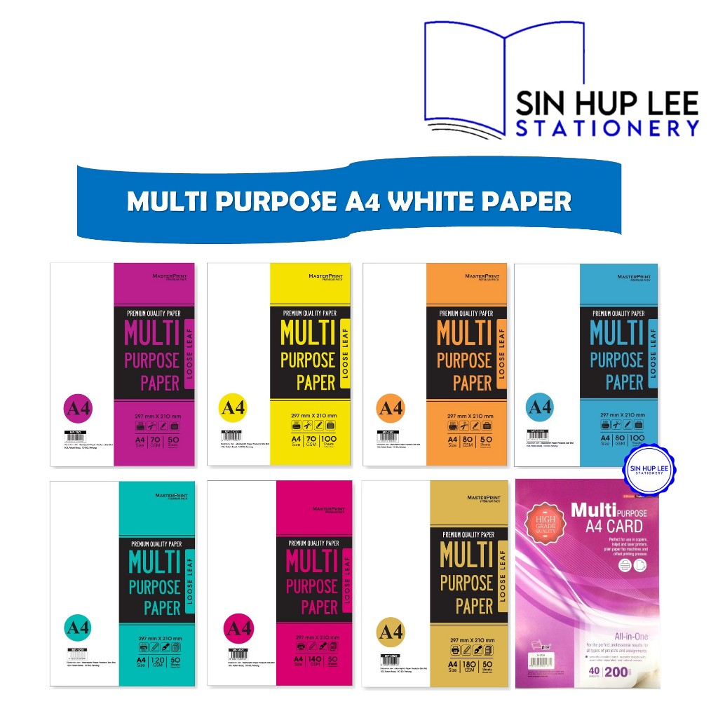 A4 Multi Purpose Paper / A4 White Paper / Kertas Tebal 70gsm / 80gsm ...