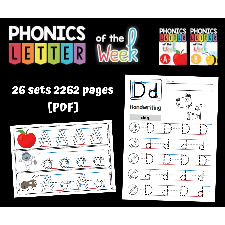 A517 – [PDF] Phonics Alphabet Letter of the Week MEGA BUNDLE 26 sets ...