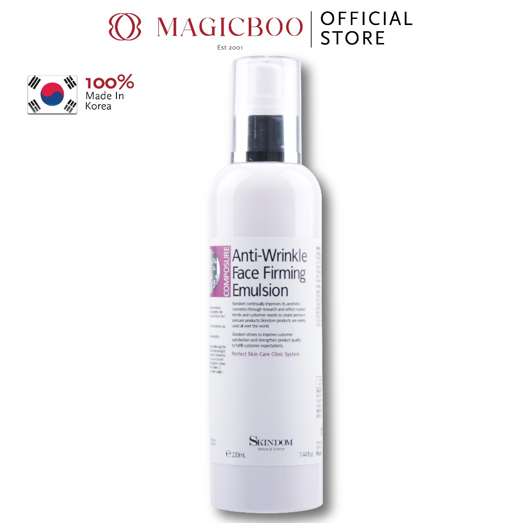 Magicboo Skindom Anti-Wrinkle Face Firming Emulsion (220ml) | Shopee ...