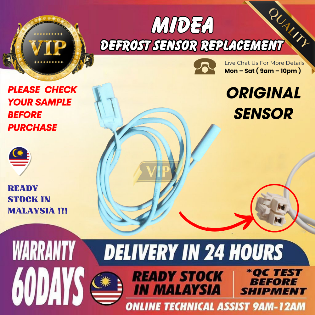 Original Midea Defrost Sensor Refrigerator Peti Sejuk | Shopee Malaysia