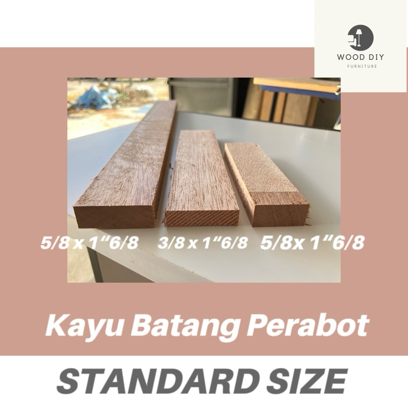 Kayu Batang Perabot kabinet Wood Line Standard and Custom Size | Shopee ...