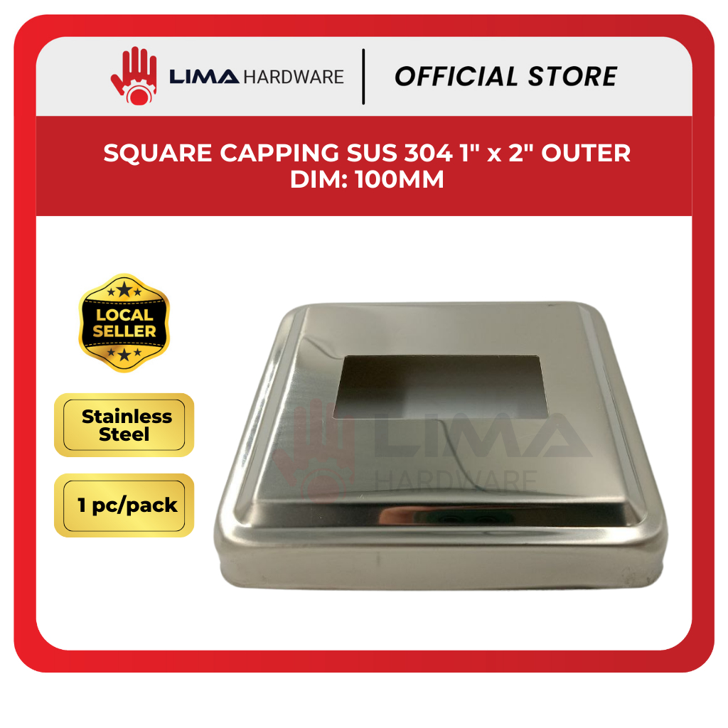 SUS 304 Square Capping, Penutup Petak Segi Empat 方脚盖 | Shopee Malaysia