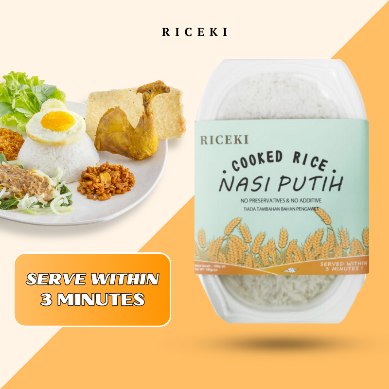 Riceki - Instant Rice Mini White Rice Nasi Putih Instant Ready to Eat ...