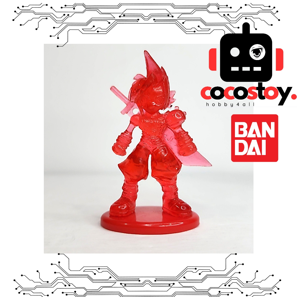 Final Fantasy VII Coca-Cola clear red Cloud Strife chibi crystal figure ...