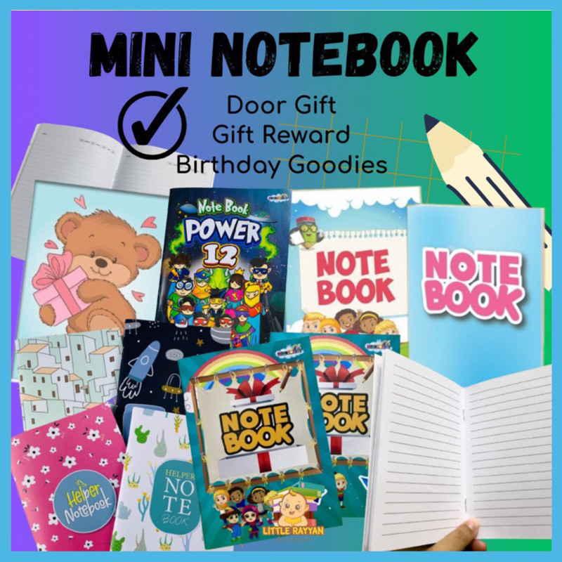 MINI NOTEBOOK DOORGIFT / BIRTHDAY GOODIES / GIFT REWARD / BUKU MURAH ...