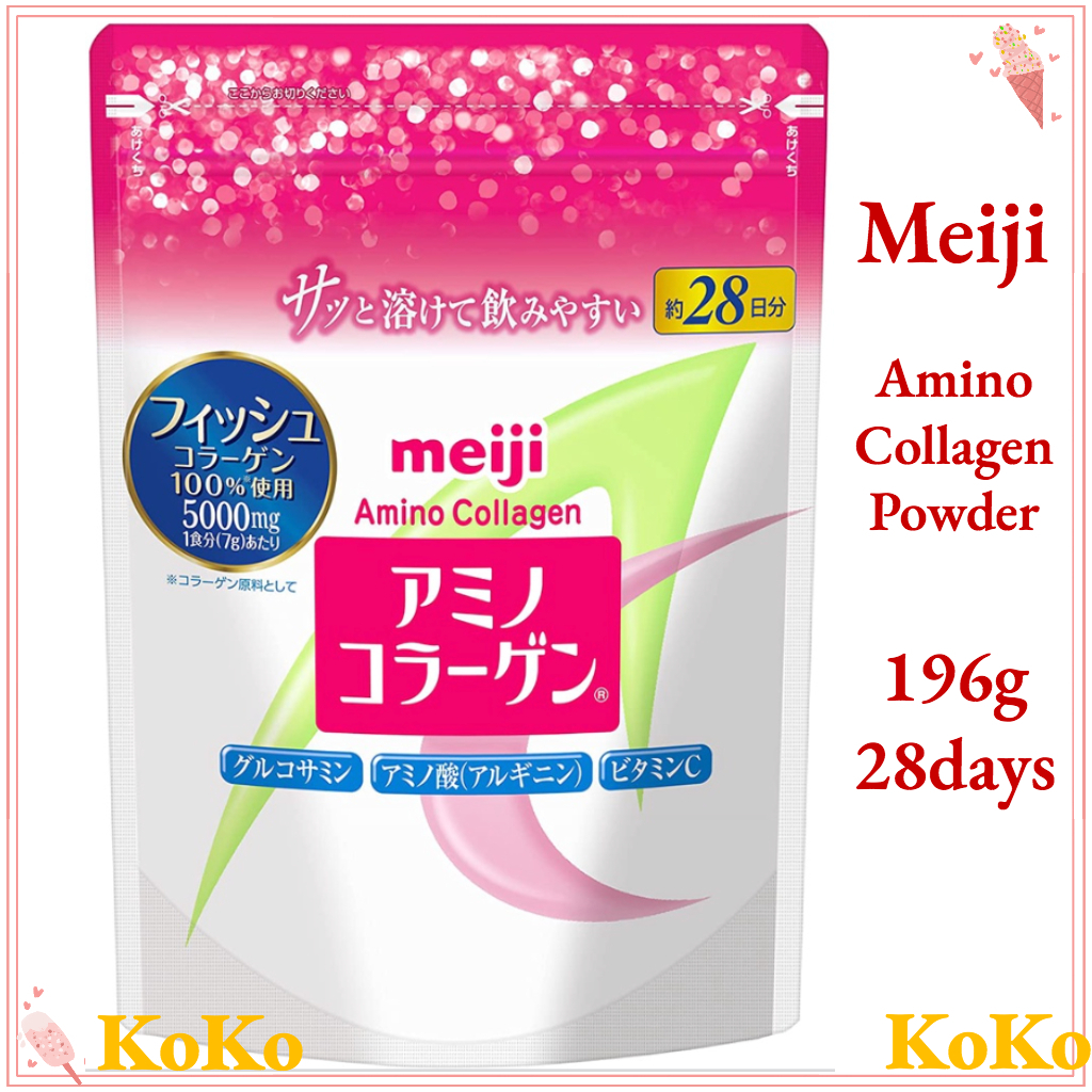 Meiji Amino Collagen Powder Beauty Food Refill 28 Days 196g (Regular) EXP:2026 | Shopee Malaysia
