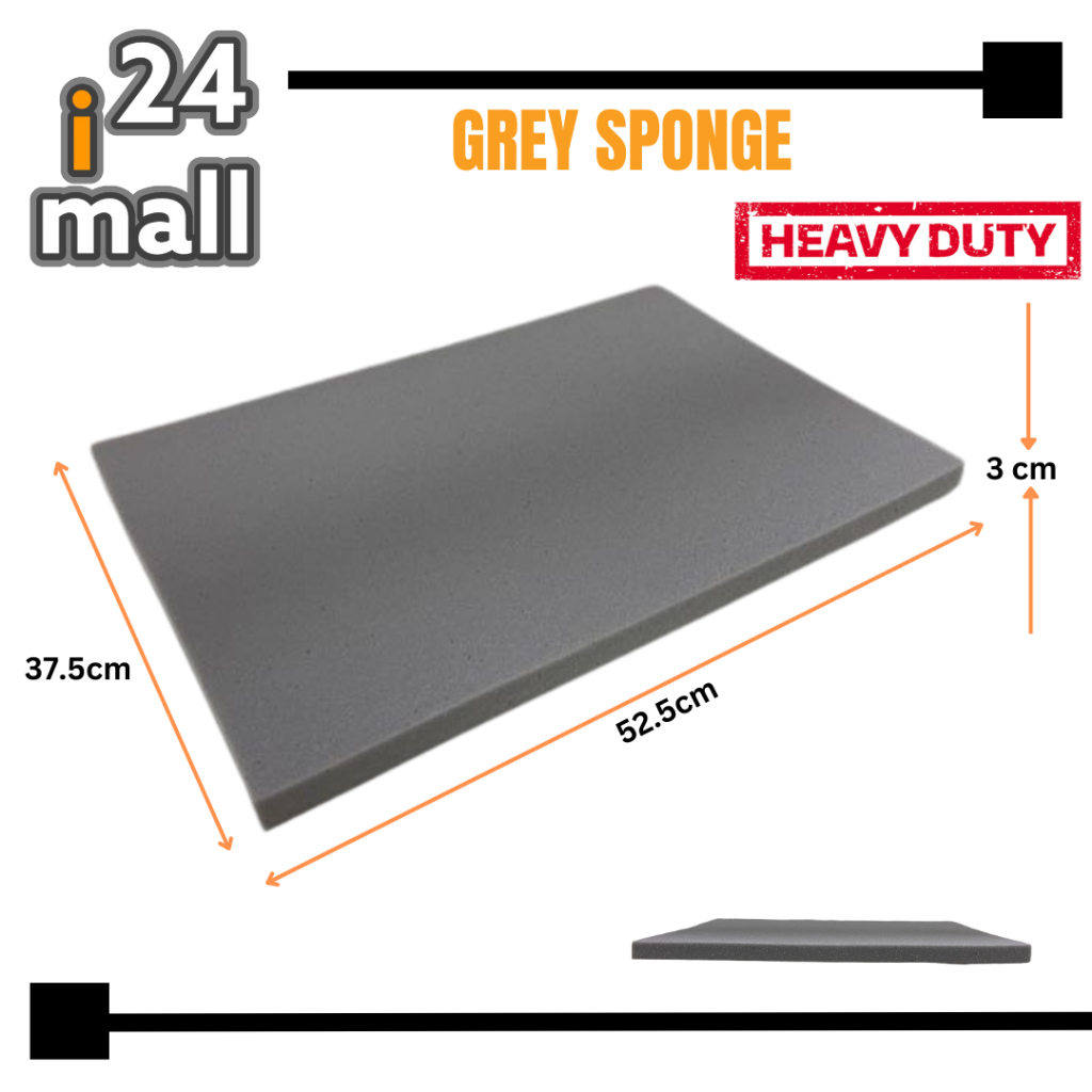 High Quality Big Sponge / Span Besar / PU Foam Bidang Besar Grey 21"x 1 ...