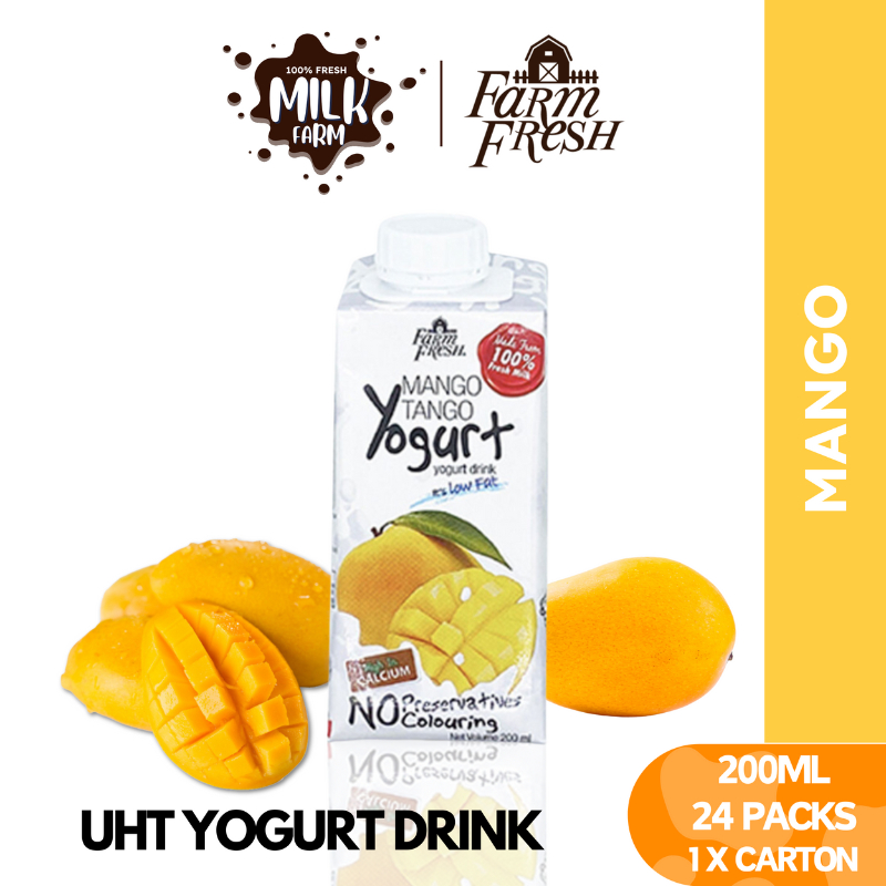 Milk Farm | Farm Fresh Yogurt Drink Mango 200ml x 24pack | Shopee Malaysia