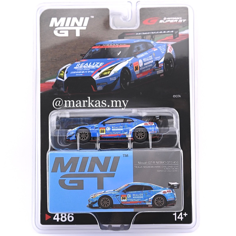 (BLISTER CARD) MINI GT JAPAN EXCLUSIVE 1/64 #486 NISSAN GT-R NISMO GT3 ...