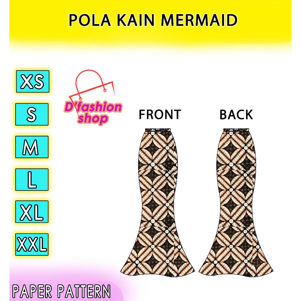 POLA KAIN DUYUNG / POLA KAIN MERMAID | Shopee Malaysia