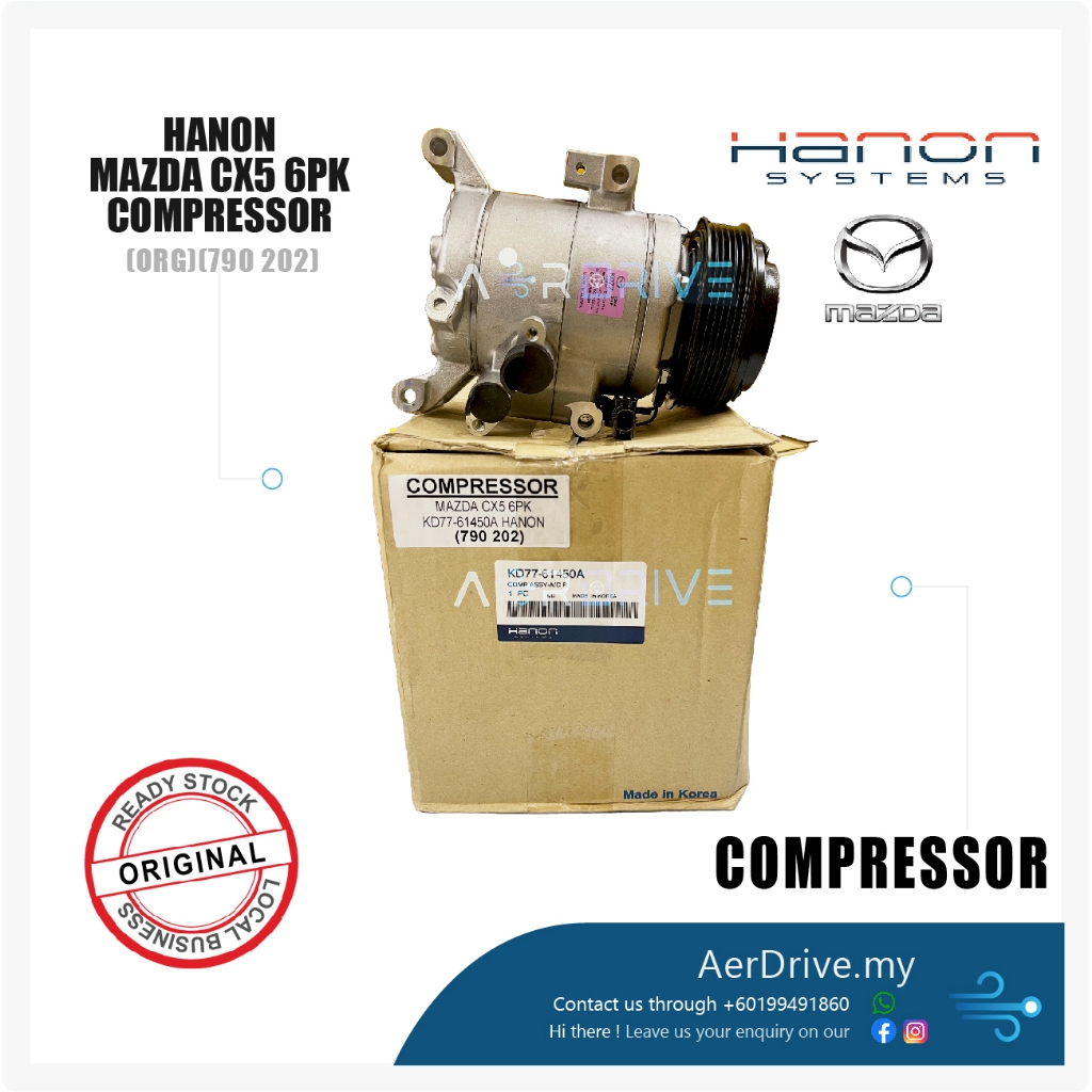 HANON ORIGINAL MAZDA CX5 6PK COMPRESSOR KD77-61450A | Shopee Malaysia