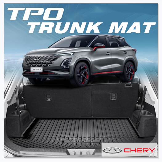 Chery OMODA 5 Full TPO 6D Rear Boot Cargo Car Floor Mats Trunk Mat Pad ...